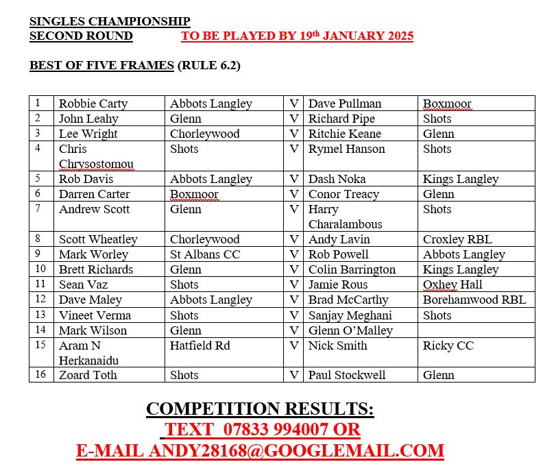 Watford & District Billiard & Snooker League