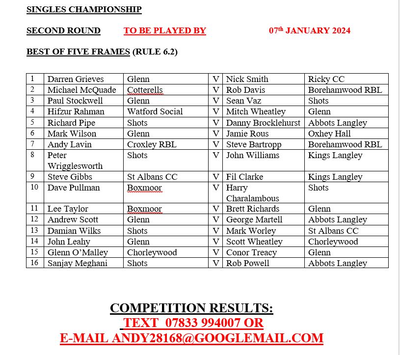 Watford & District Billiard & Snooker League