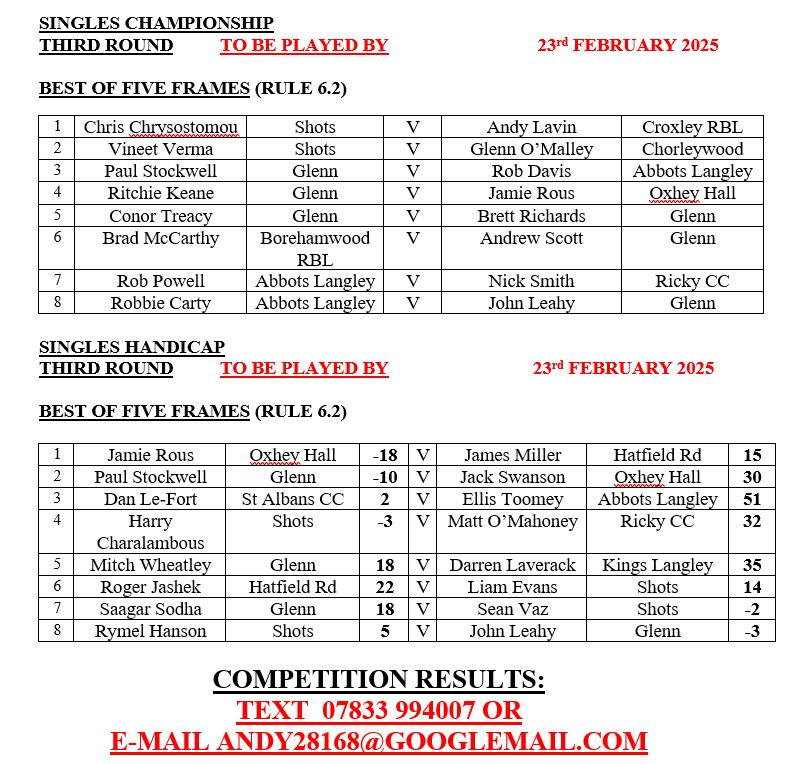 Watford & District Billiard & Snooker League